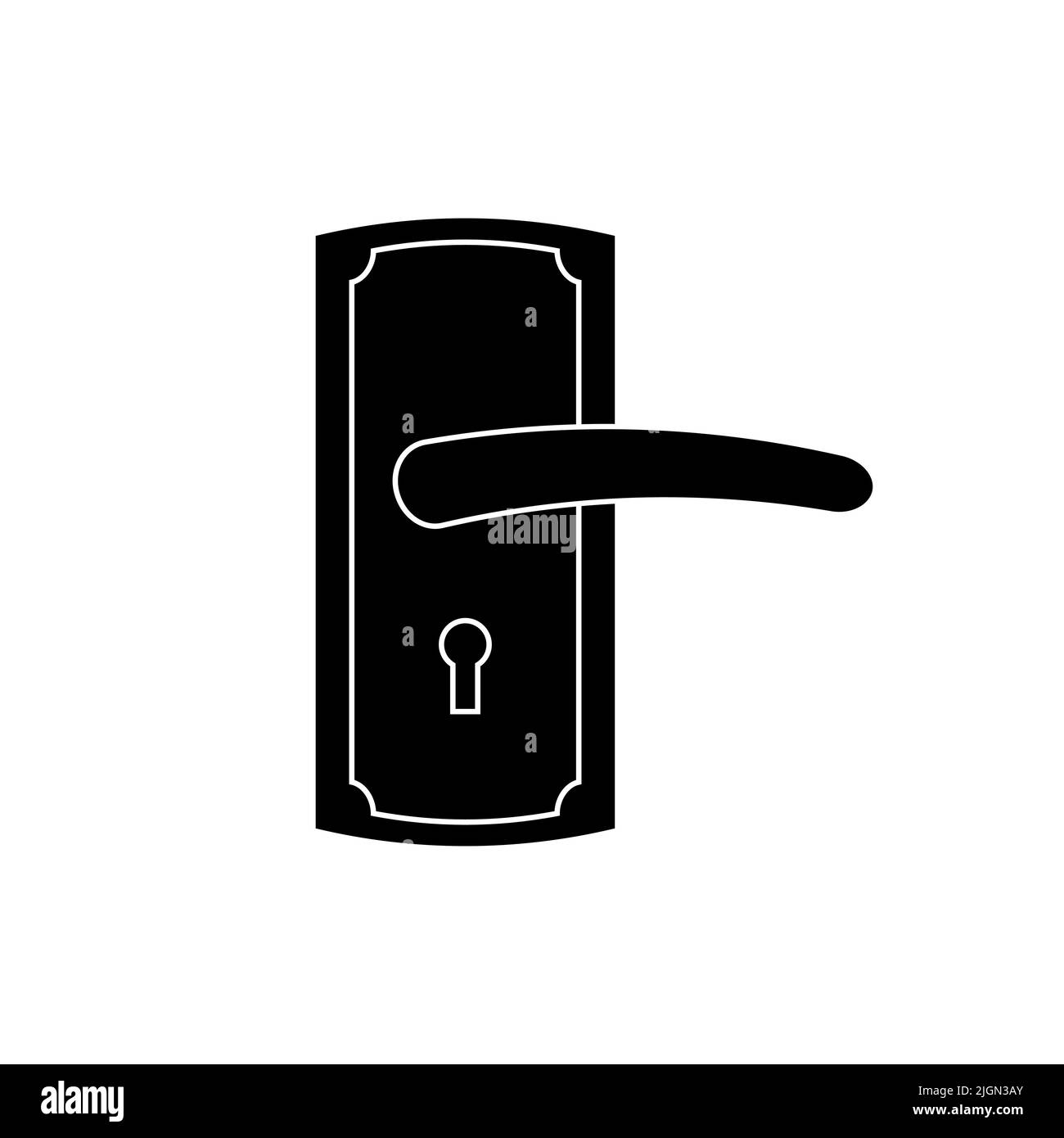 Door handle icon vector isolated on white background Stock Vector Image ...