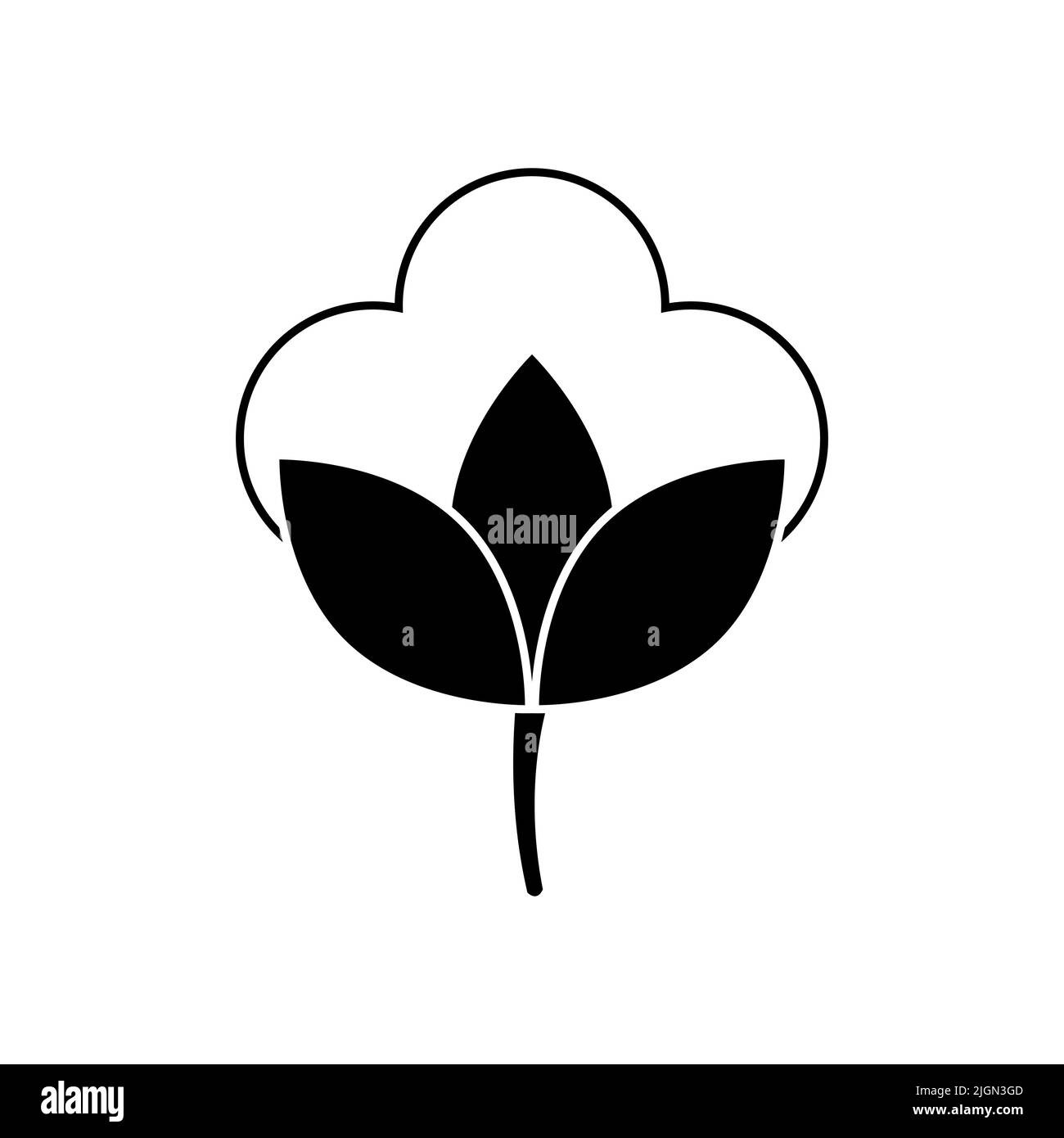 Cotton sign vector icon isolated on white background Stock Vector Image ...