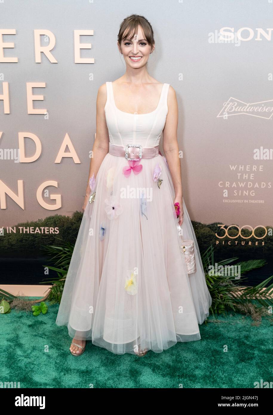 New York, NY - July 11, 2022: Ahna O'Reilly wearing dress by Monique ...