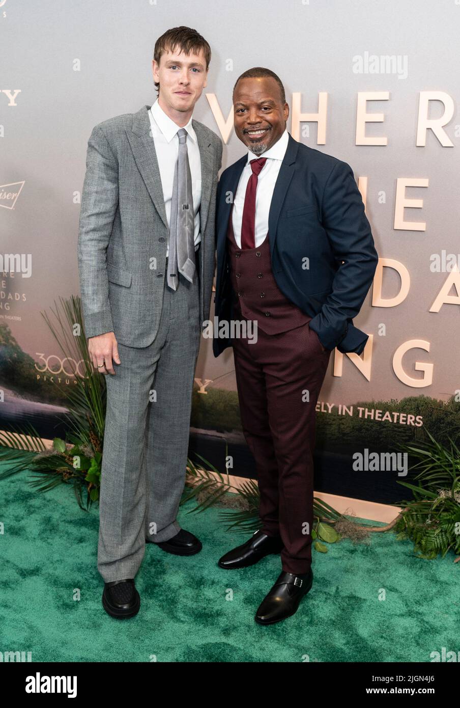 New York, USA. 11th July, 2022. Harris Dickinson and Sterling Macer Jr ...