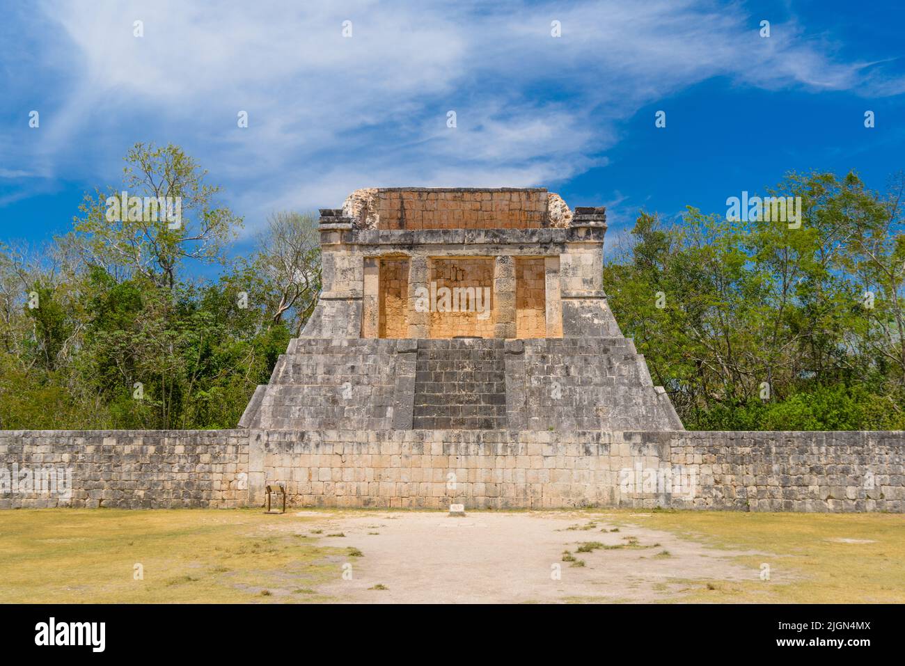 Temple of the Bearded Man at the end of Great Ball Court for playing ...