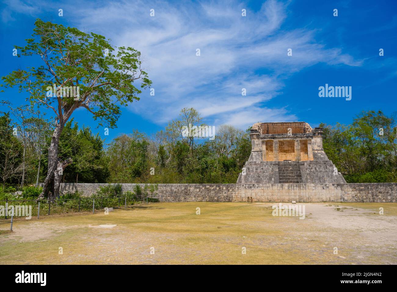 Temple of the Bearded Man at the end of Great Ball Court for playing ...