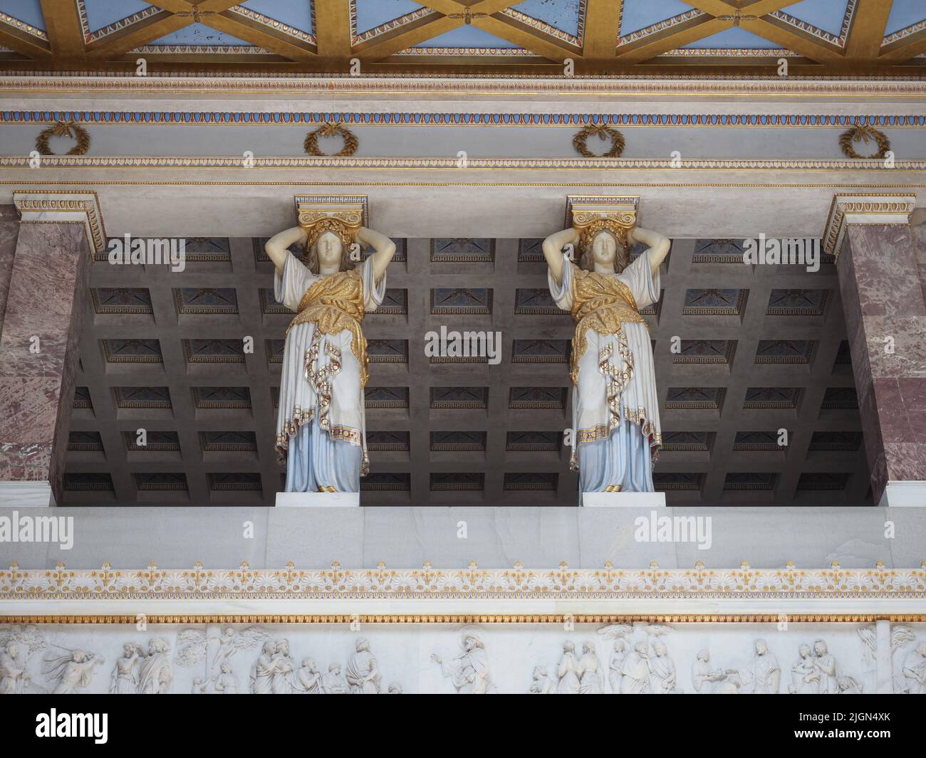 DONAUSTAUF, GERMANY - CIRCA JUNE 2022: Interior of Walhalla hall of ...