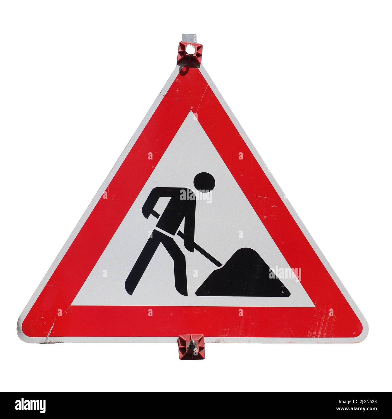 Warning signs, road works men at work traffic sign isolated over transparent background PNG ...