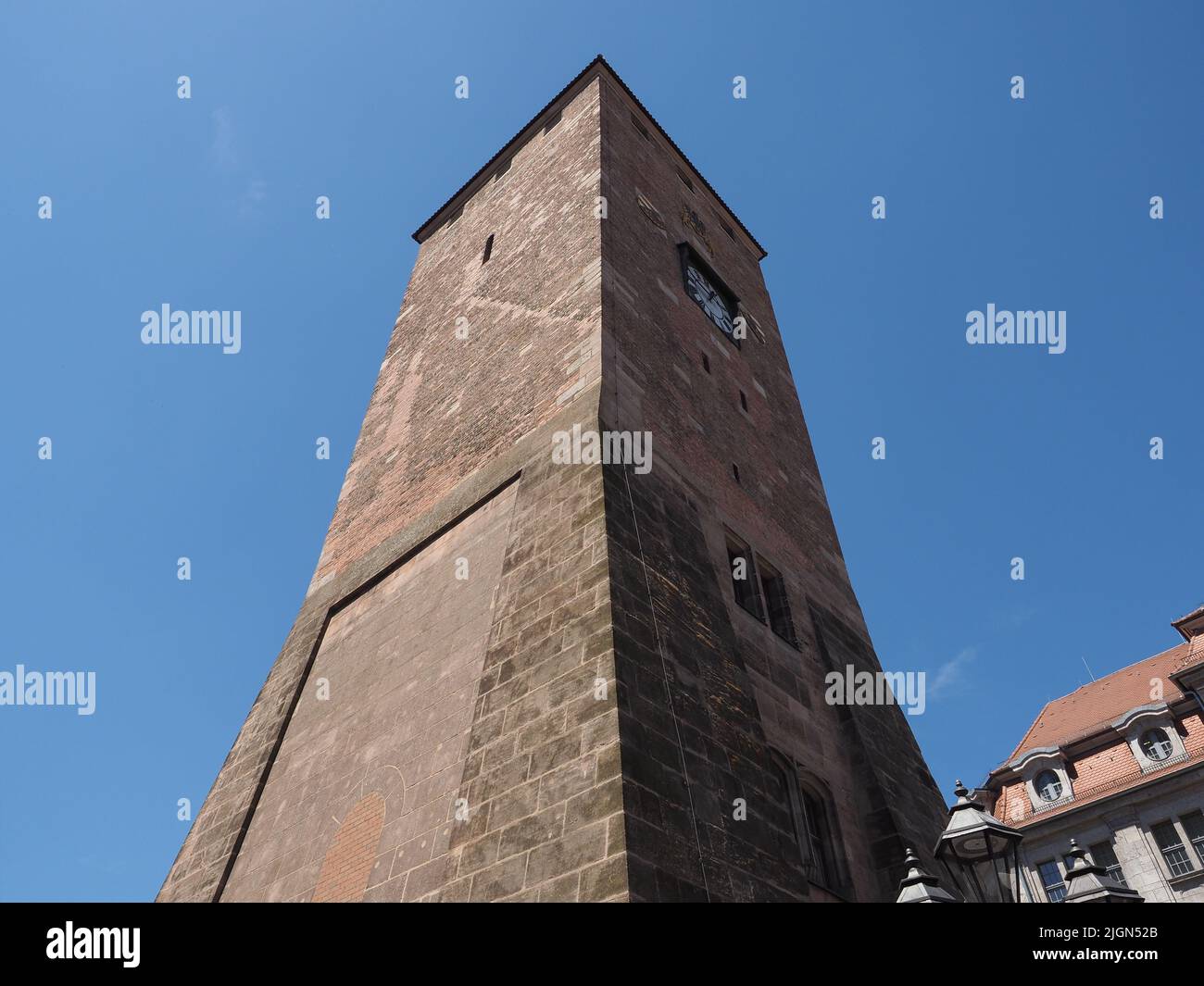 Weisser Turm translation white tower in Nuernberg, Germany Stock Photo ...