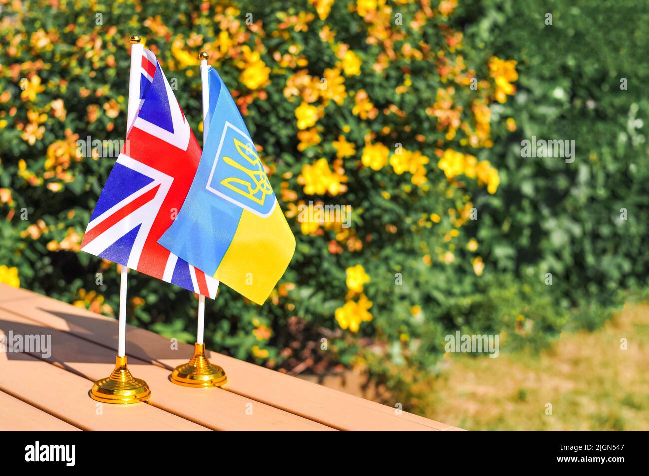 Union jack ukrainian flags hi-res stock photography and images - Alamy