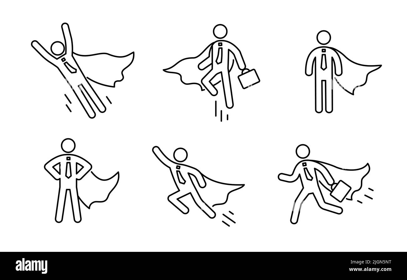 Superhero Flying Drawing