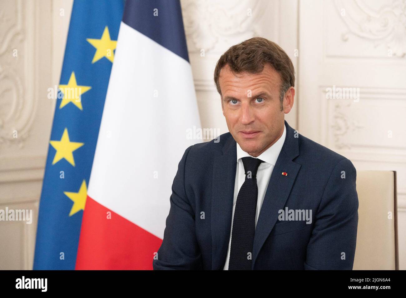 Emmanuel Macron during the 5th Choose France summit on July 11, 2022 in ...