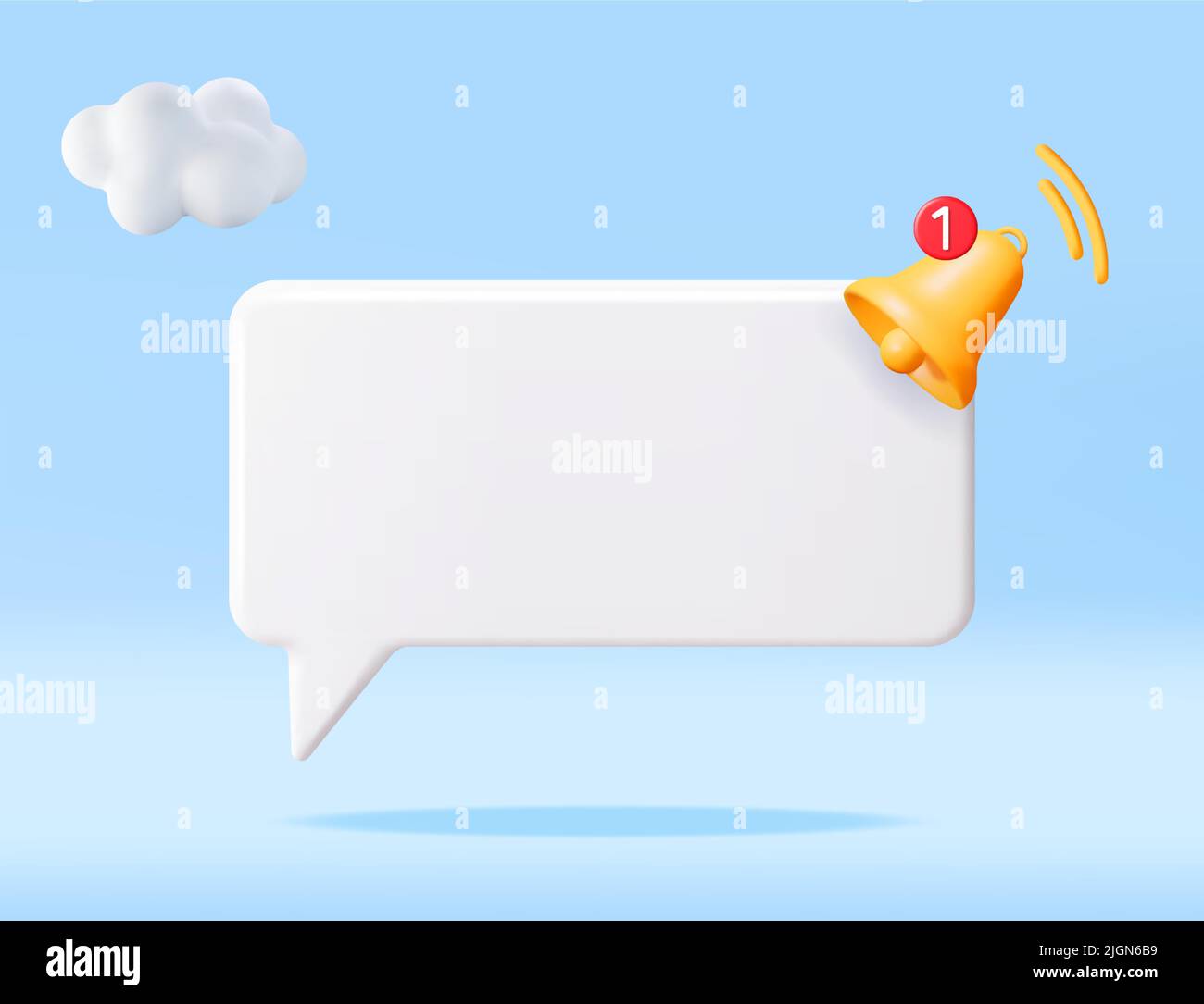 3d render empty reminder popup hi-res stock photography and images - Alamy