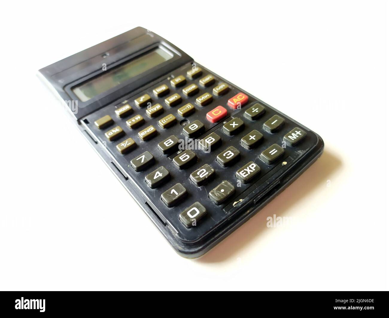 Scientific Calculator isolated on white background Stock Photo - Alamy