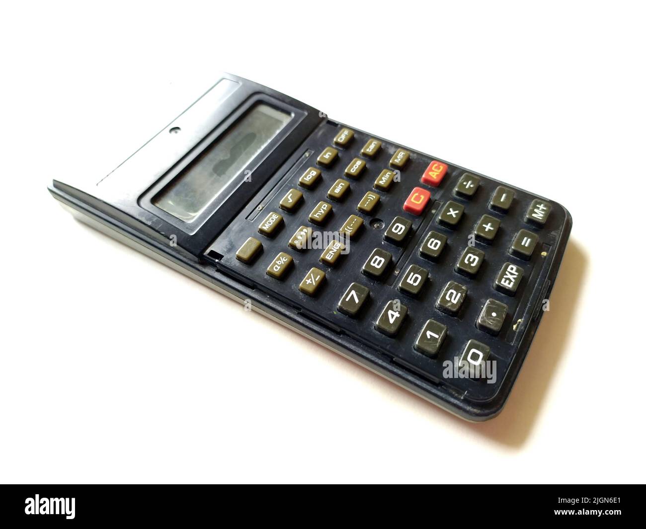 Scientific Calculator isolated on white background Stock Photo - Alamy
