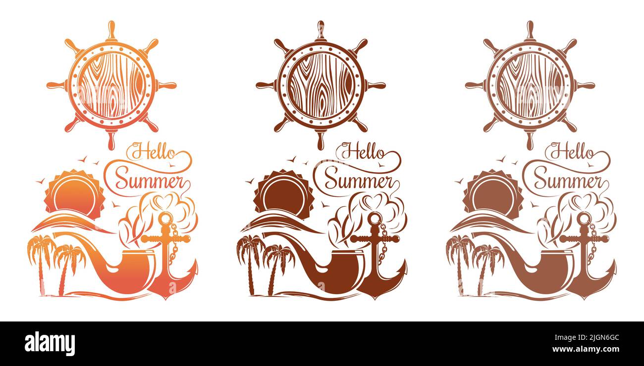 Sea logo design hi-res stock photography and images - Alamy