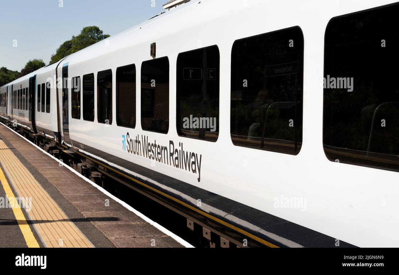 Micheldever, Hampshire, England, UK. 2022. A new South Western Railway ...
