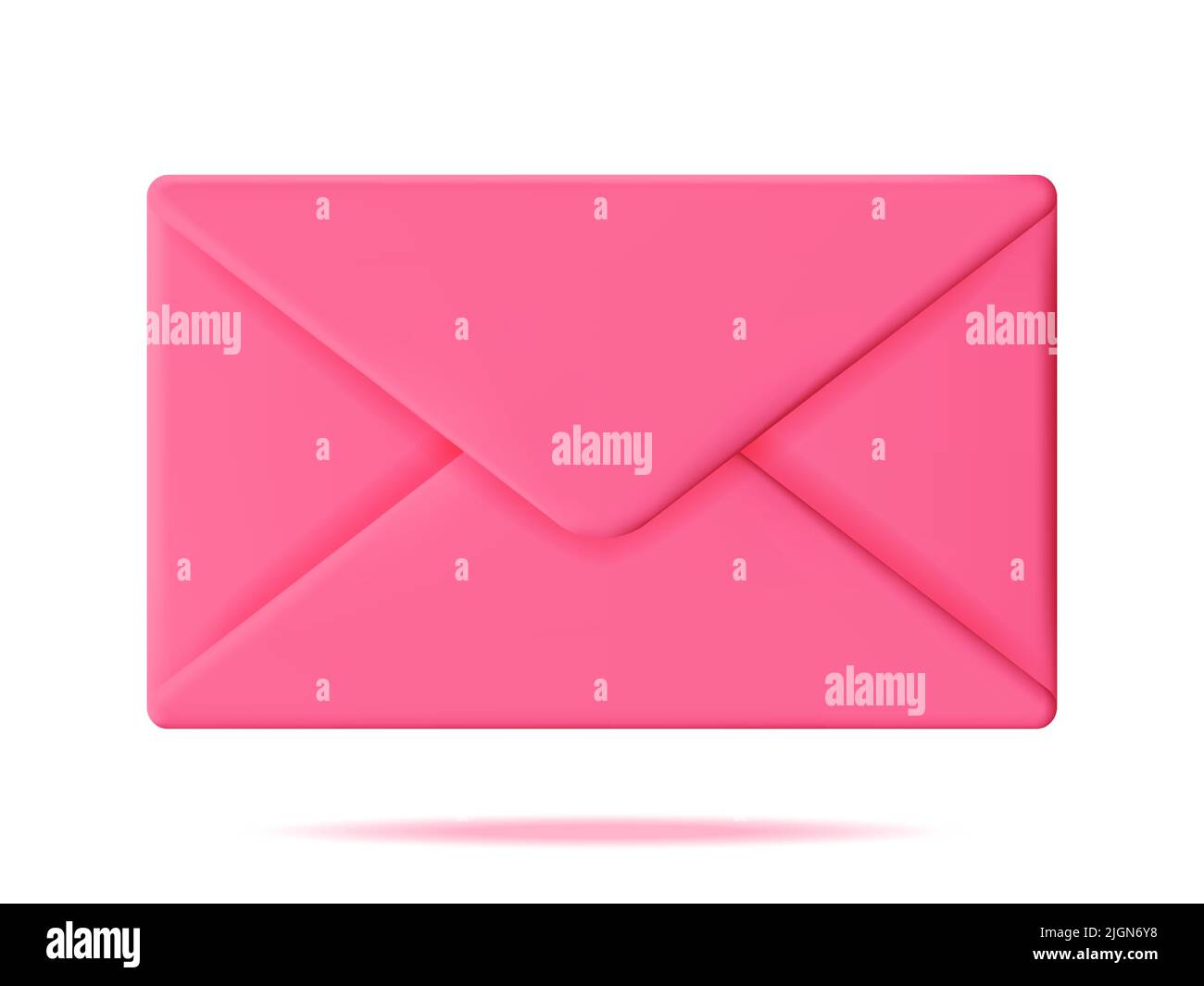 3D Pink Closed Mail Envelope Isolated Stock Vector Image & Art - Alamy