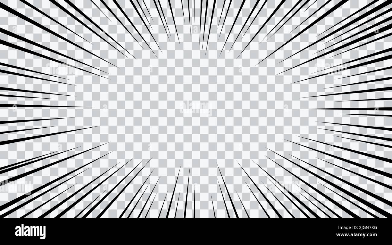 Manga speed burst frame. Radial anime speed lines. Crash zoom effect ...