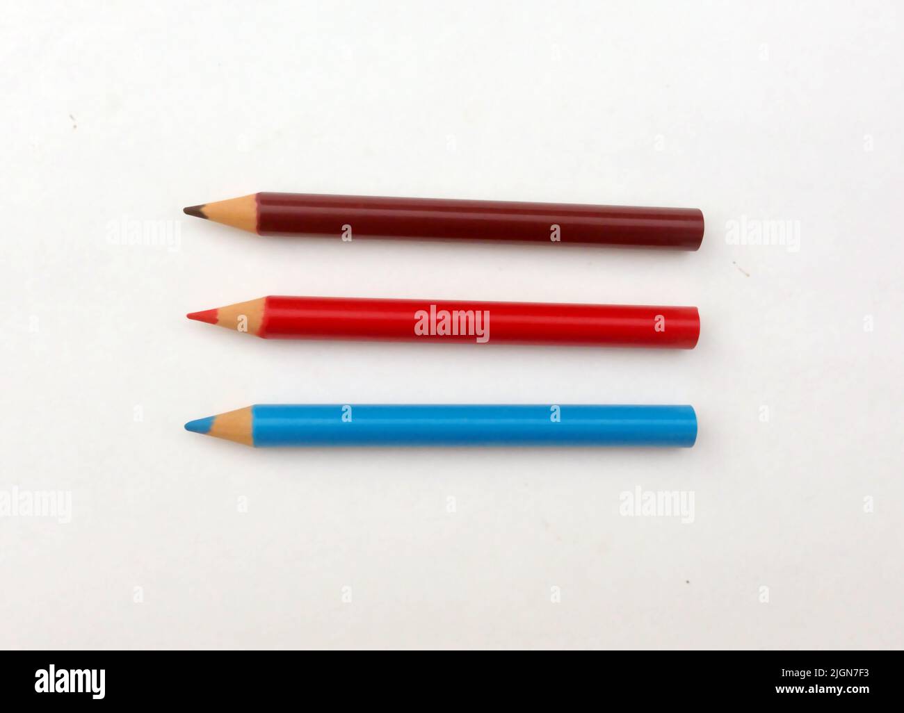 multi color pencil isolated on white background Stock Photo - Alamy