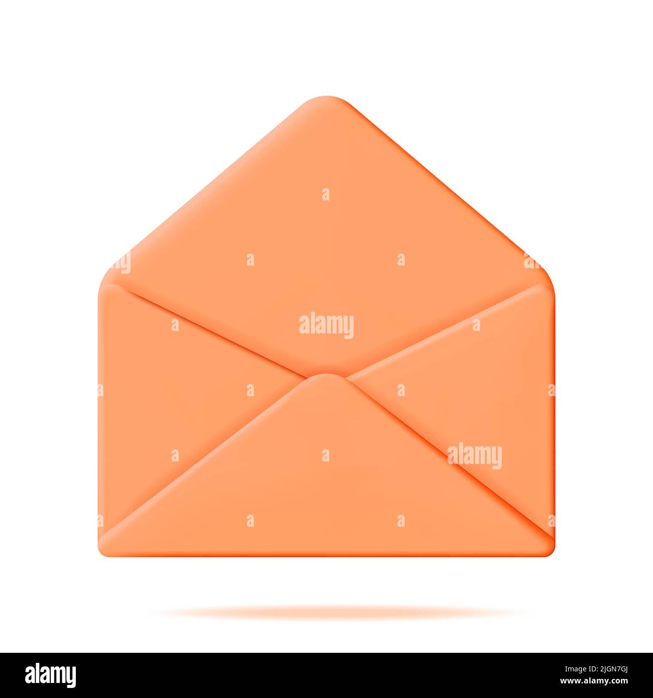 3D Orange Open Mail Envelope Isolated Stock Vector Image & Art - Alamy