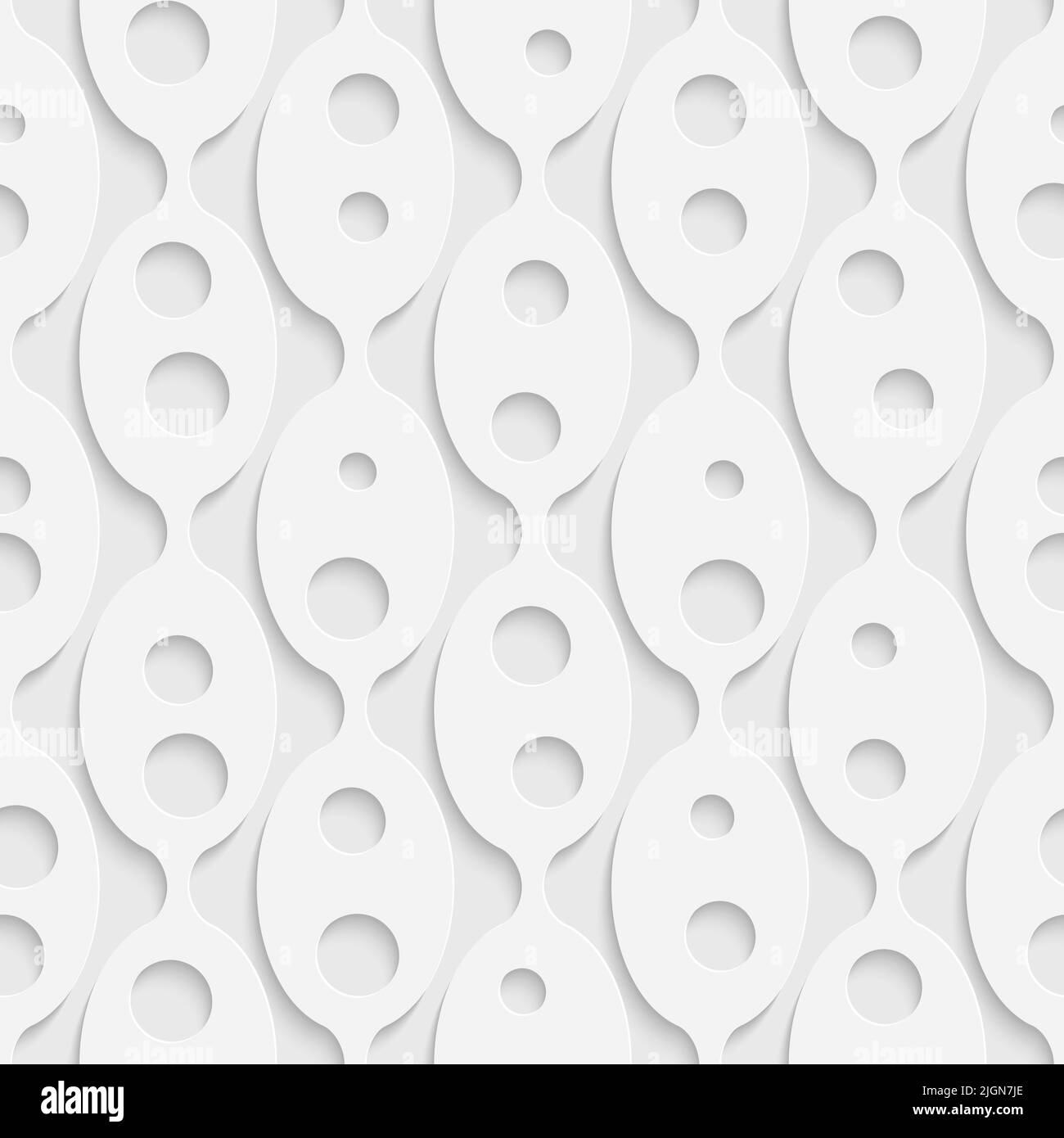 Seamless Curved Shape Pattern. Vector Soft Background. Regular White Texture Stock Vector Image ...