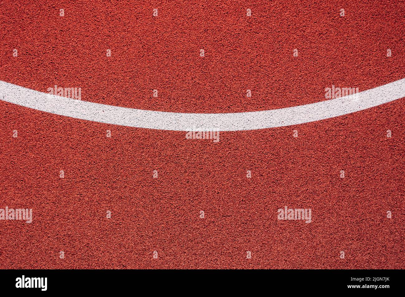 Colorful sports court background. Top view to red field rubber ground ...