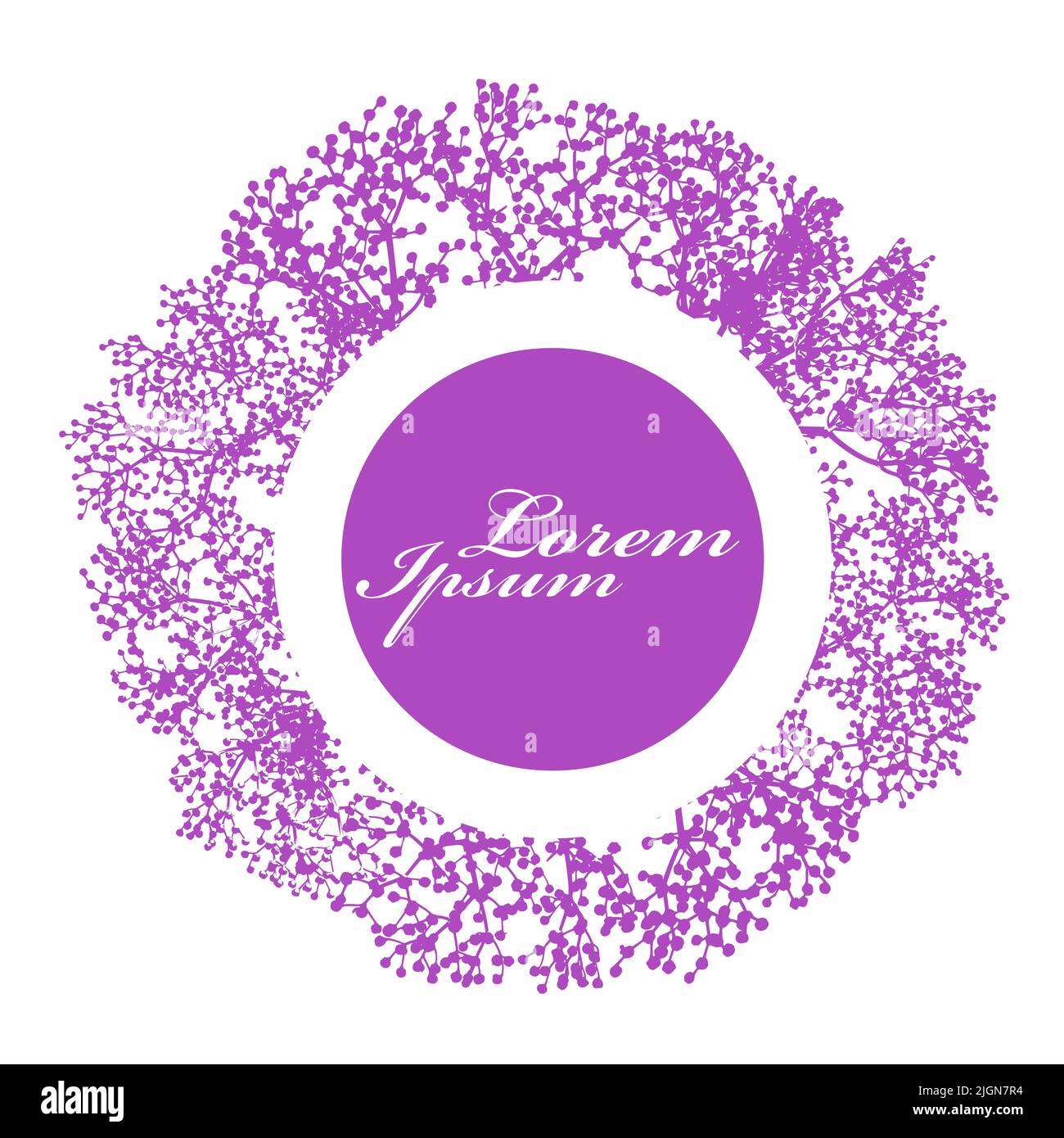 Vintage round purple frame. Vector illustration Stock Vector Image ...