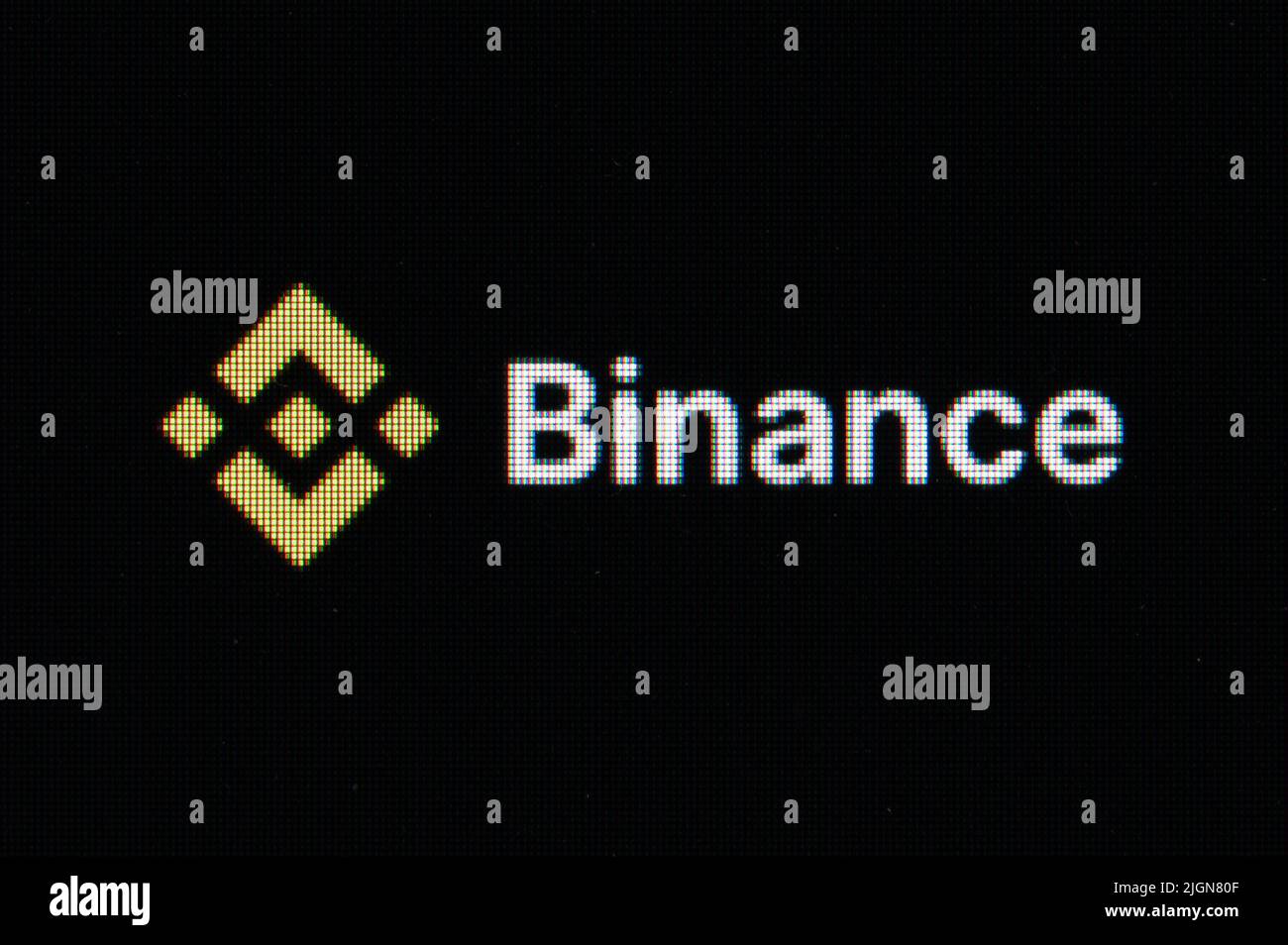 Rottweil, Germany. 11th July, 2022. The logo of the Binance crypto ...