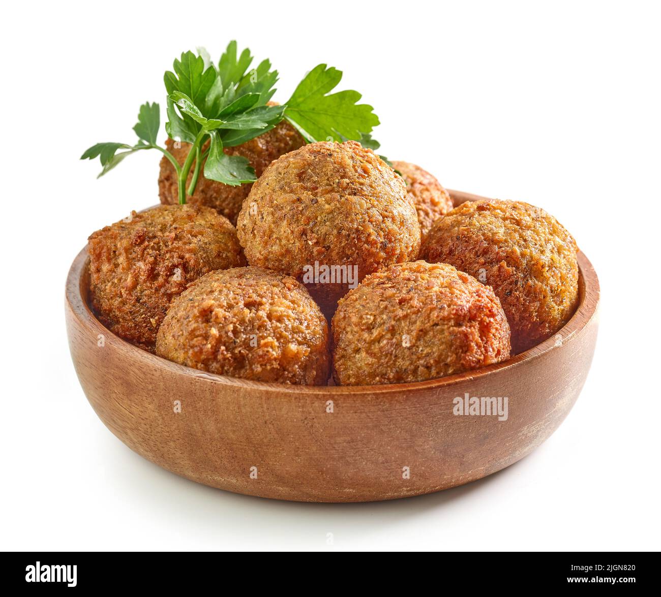 bowl of fried falafel isolated on white background Stock Photo - Alamy