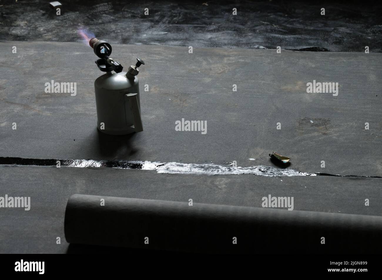 Waterproofing and resin on the floor, installation of waterproofing on ...