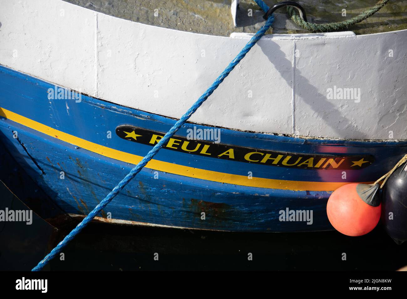Colourful fishing boats, Mallaig harbour, Lochaber, Scotland Stock ...