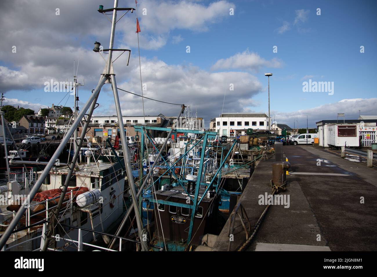 Colourful fishing boats, Mallaig harbour, Lochaber, Scotland Stock ...