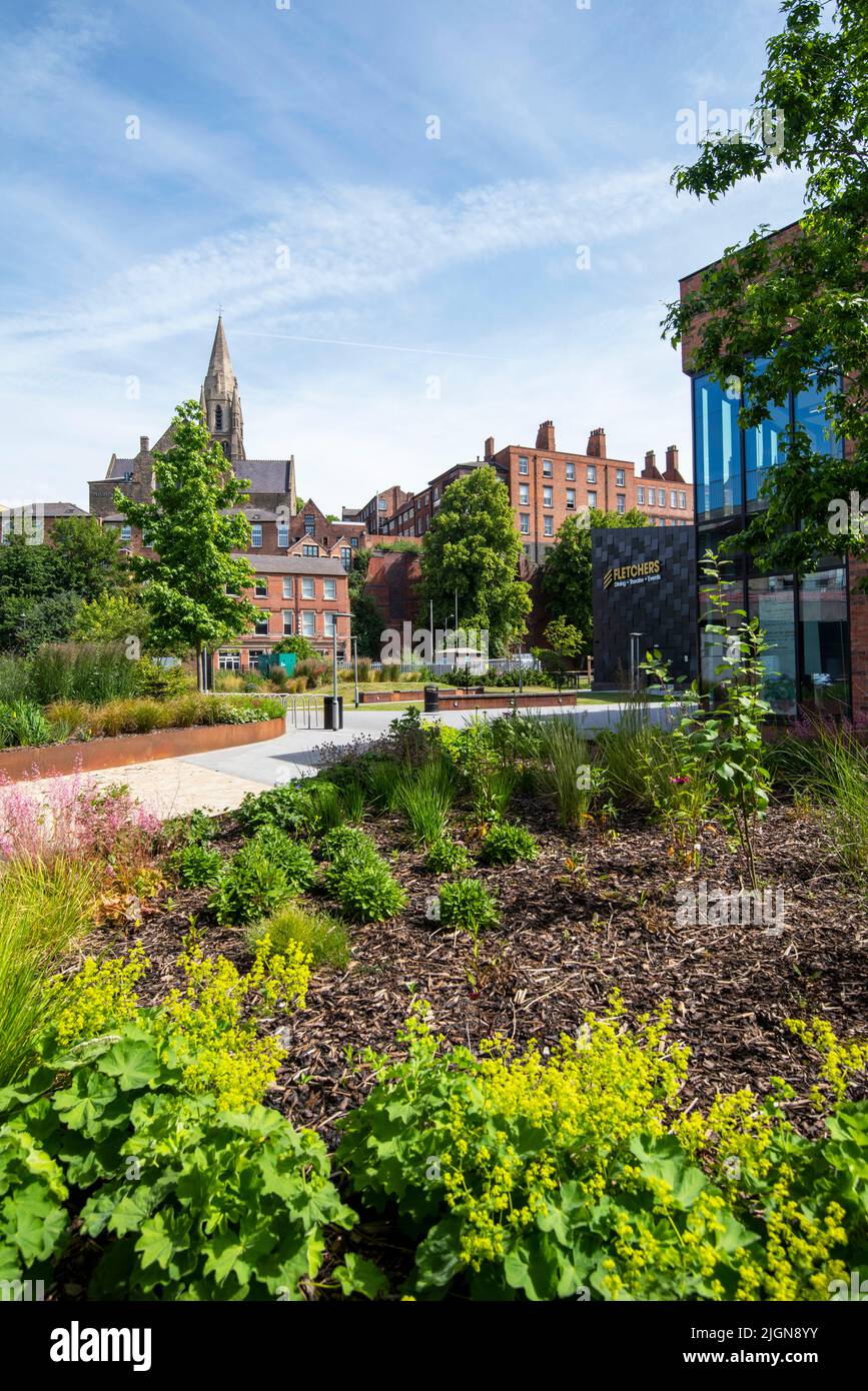 New green space and public realm between the College City Hub and Broad ...