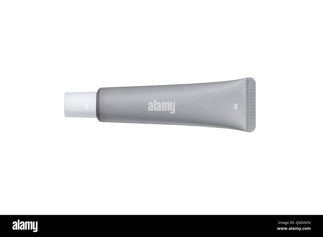 Realistic tube mockup. White plastic tube for toothpaste, cream, gel ...