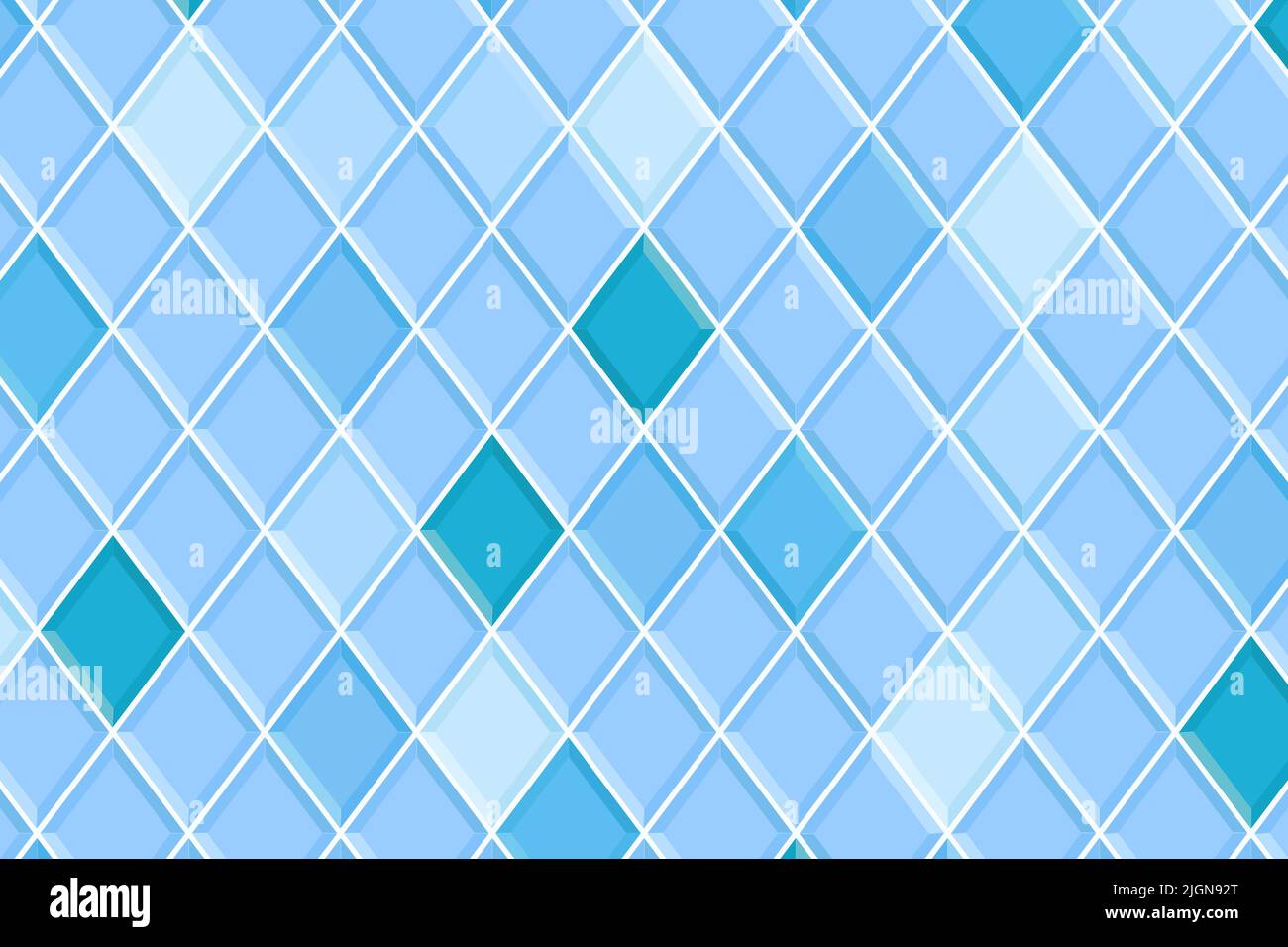 Blue rhombus tile background. Bathroom or toilet ceramic wall or floor ...