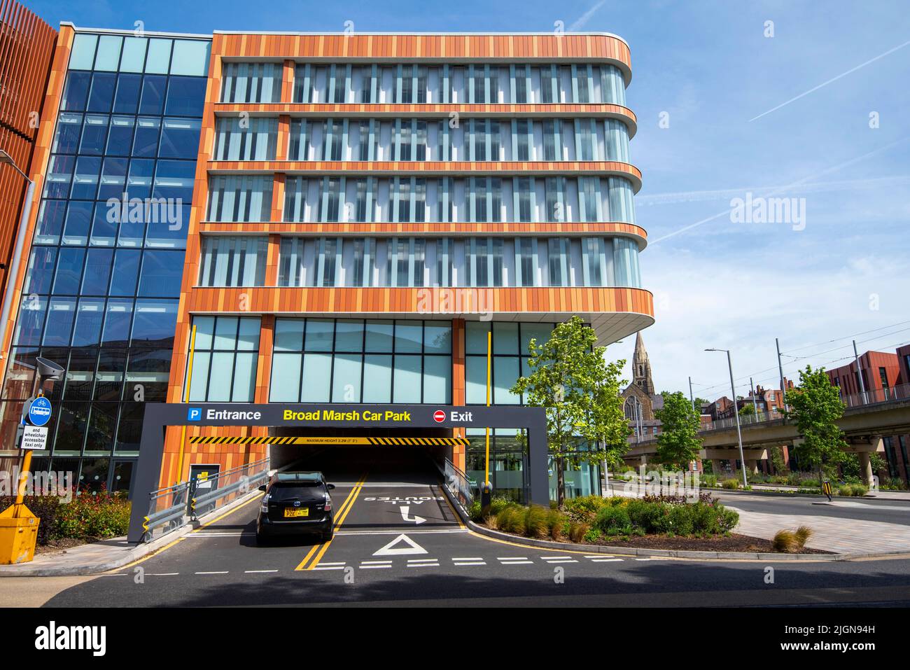 The new Broad Marsh Car Park and Bus Station in Nottingham City Centre ...