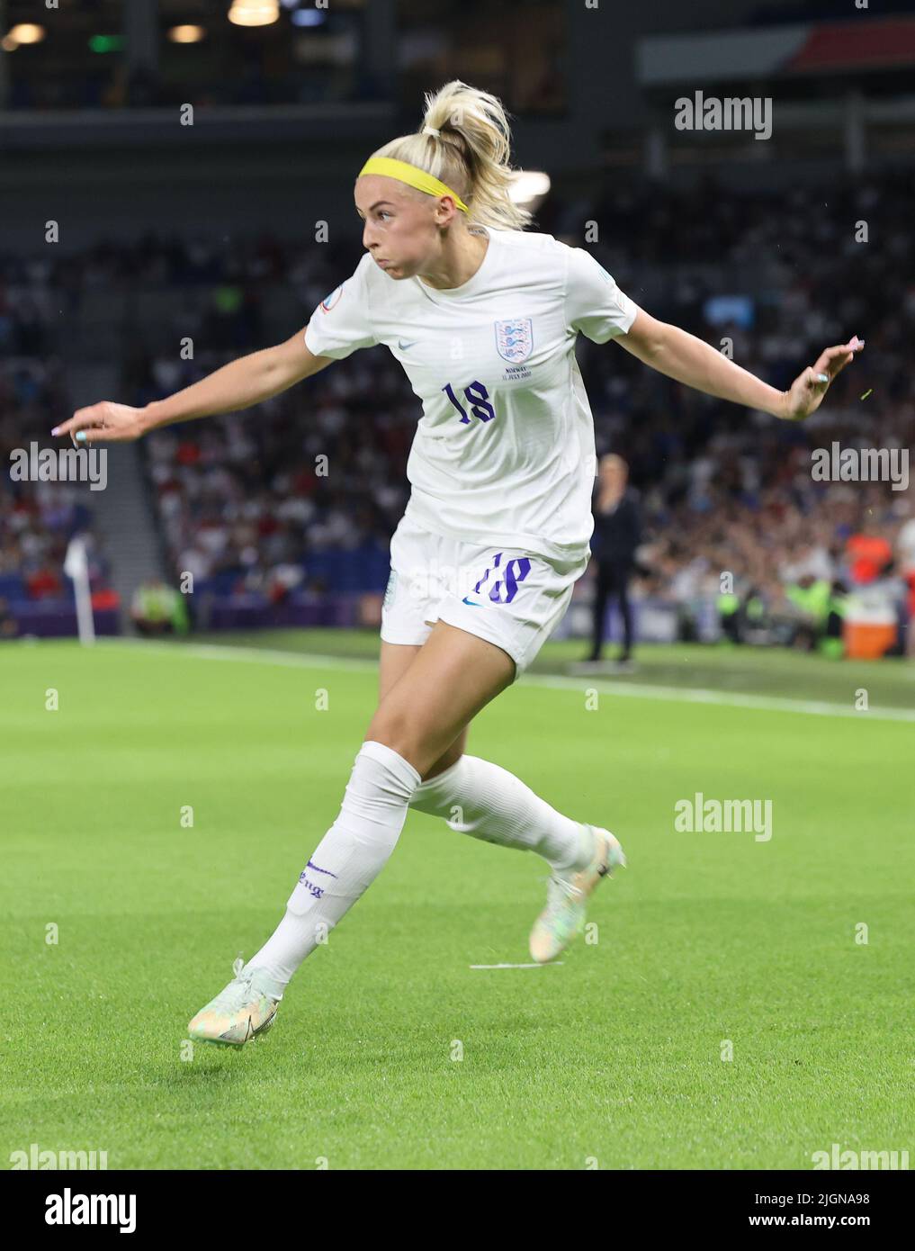 BRIGHTON ENGLAND - JULY 11 : Chloe Kelly (Manchester City) of England ...