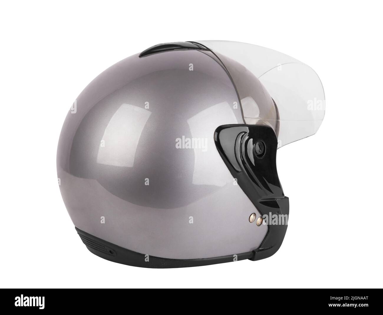 Gray motorcycle helmet isolated on white background Stock Photo - Alamy
