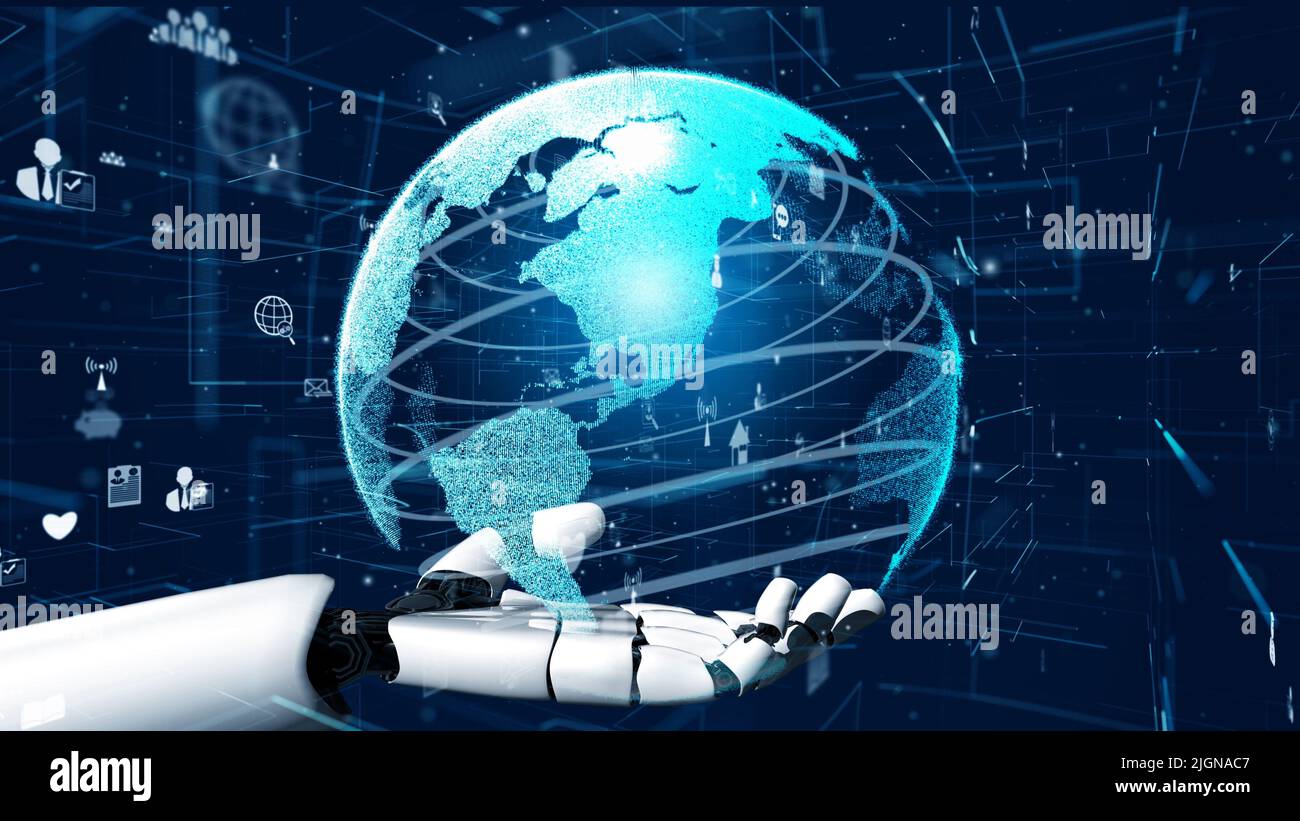 Futuristic robot artificial intelligence revolutionary AI technology ... Futuristic robot artificial intelligence revolutionary AI technology ...