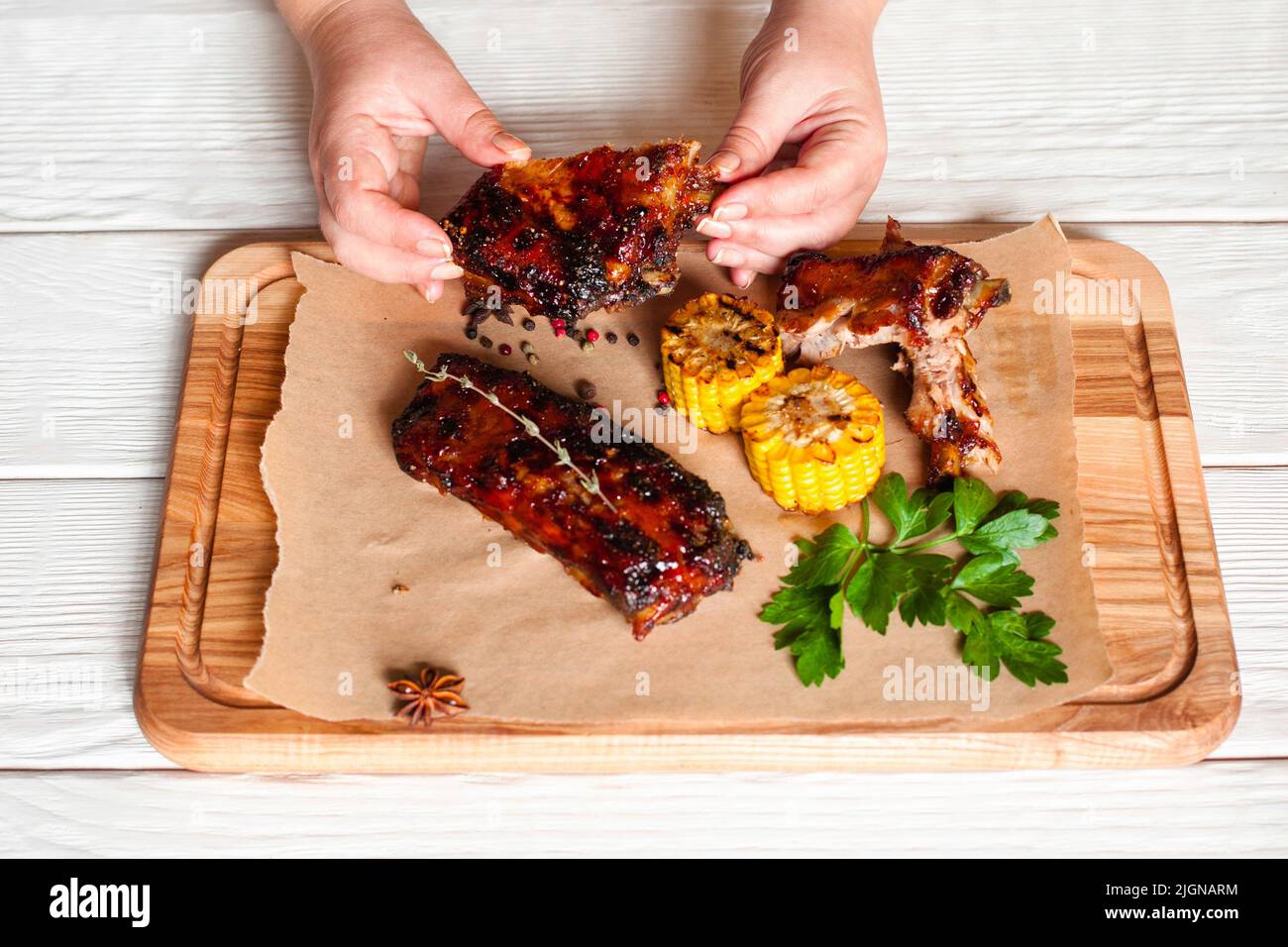 Tasty ribs hi-res stock photography and images - Alamy