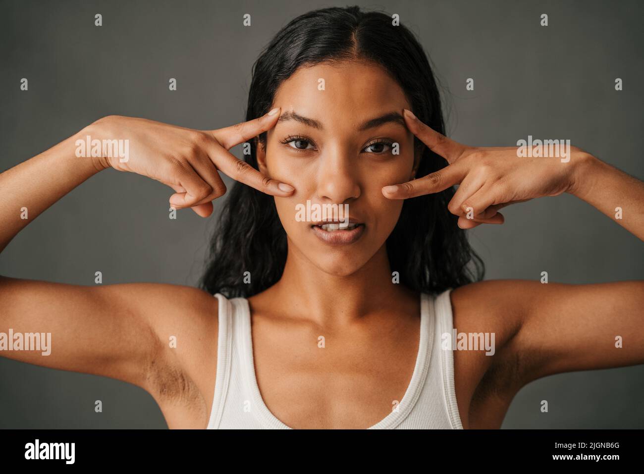 Female peace hi-res stock photography and images - Alamy
