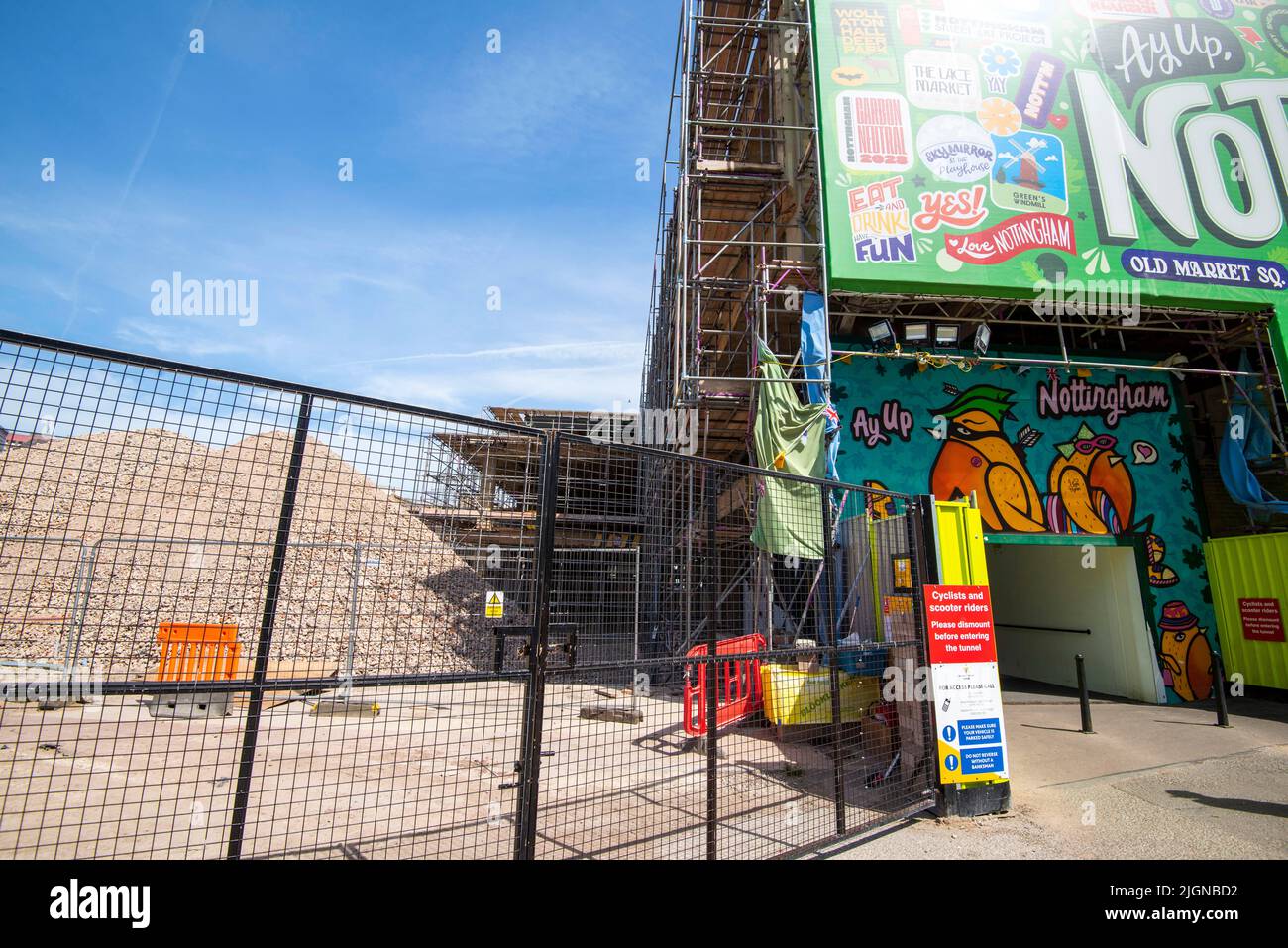 Walkway through from Lister Gate to Carrington Street during Broadmarsh ...