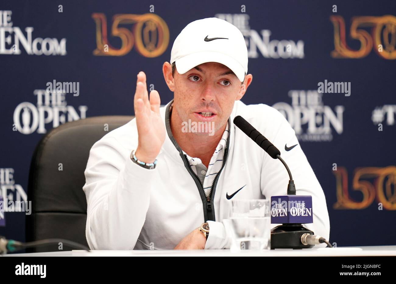 Rory McIlroy during a press conference on practice day three of The ...