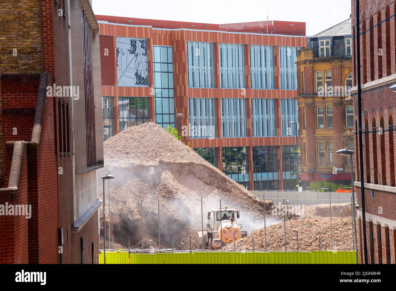 Demolition of the old Broadmarsh Shopping Centre in Nottingham City ...