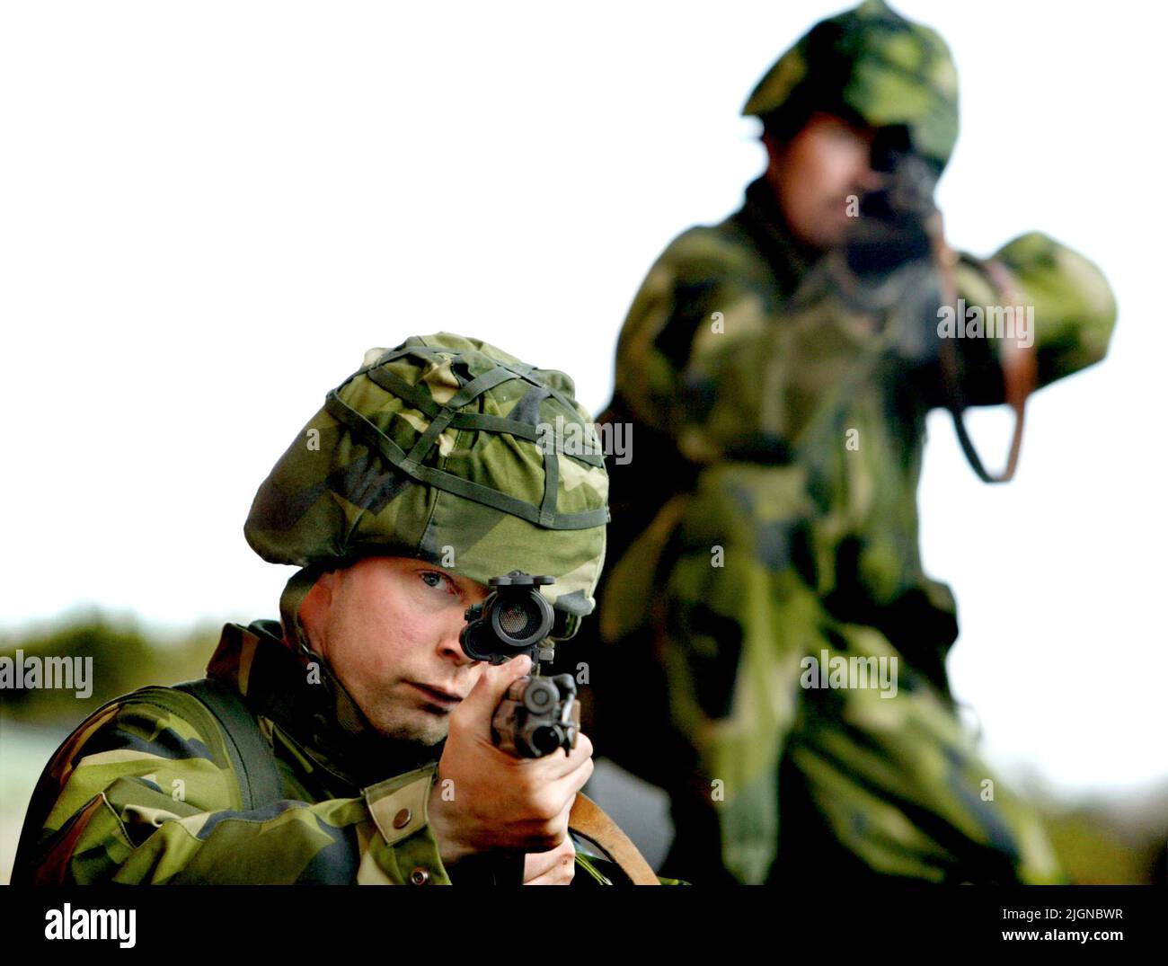 Home Guard soldiers during an exercise, Linköping, Sweden Stock Photo ...