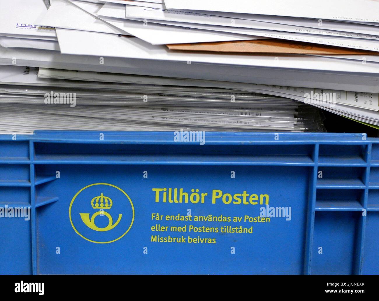 Postman at the Swedish postal service who handles letters and mail to ...