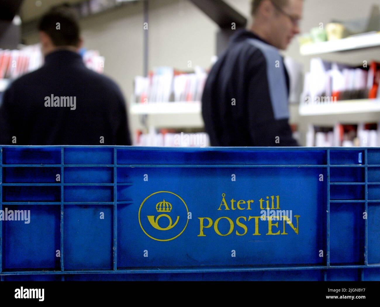 Postman at the Swedish postal service who handles letters and mail to ...