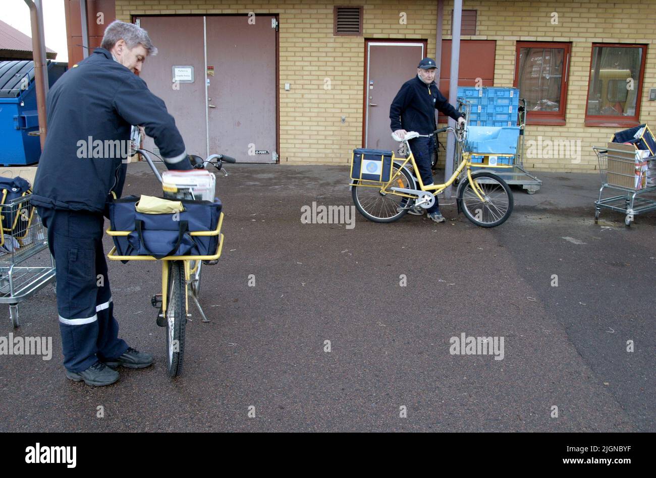 Postman at the Swedish postal service who handles letters and mail to ...