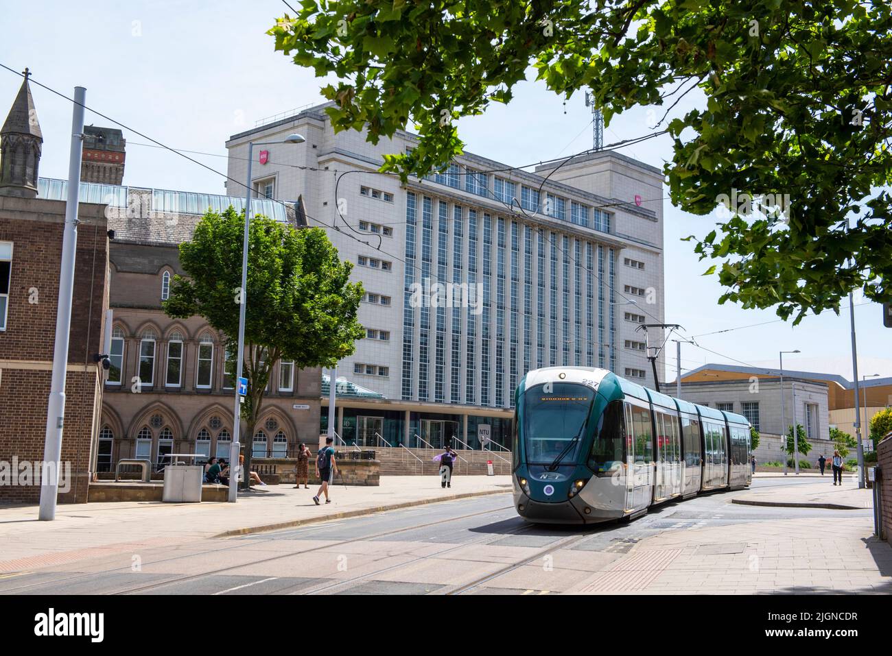 Tram on Goldsmith Street at the Trent University (NTU) campus in ...