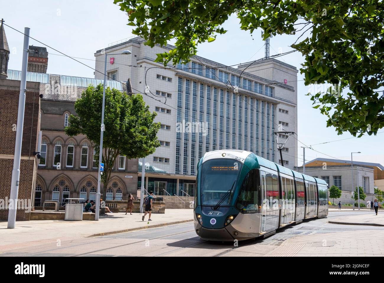 Tram on Goldsmith Street at the Trent University (NTU) campus in ...