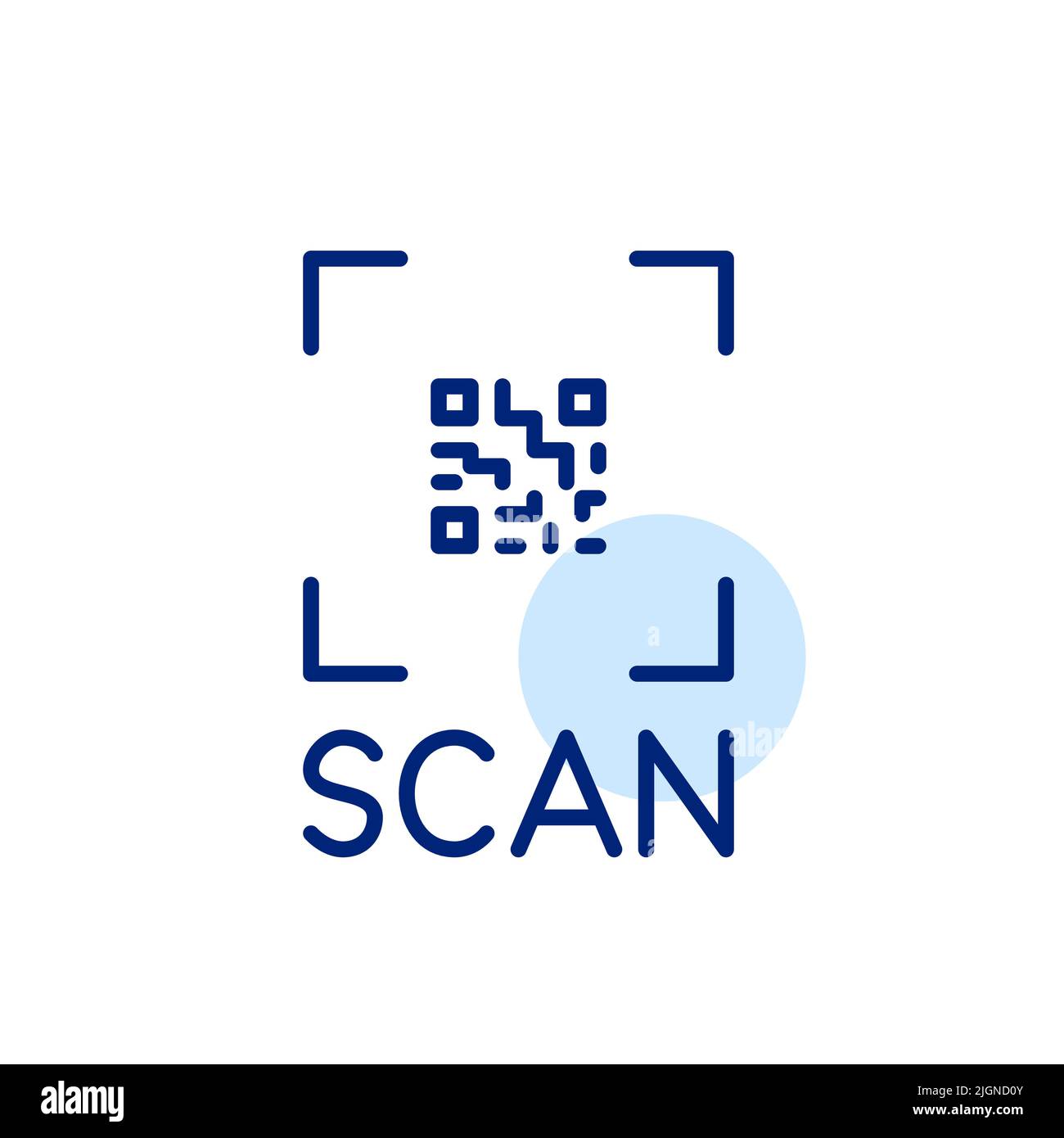 Scan a qr code for payment or web link access. Pixel perfect, editable stroke line art icon ...