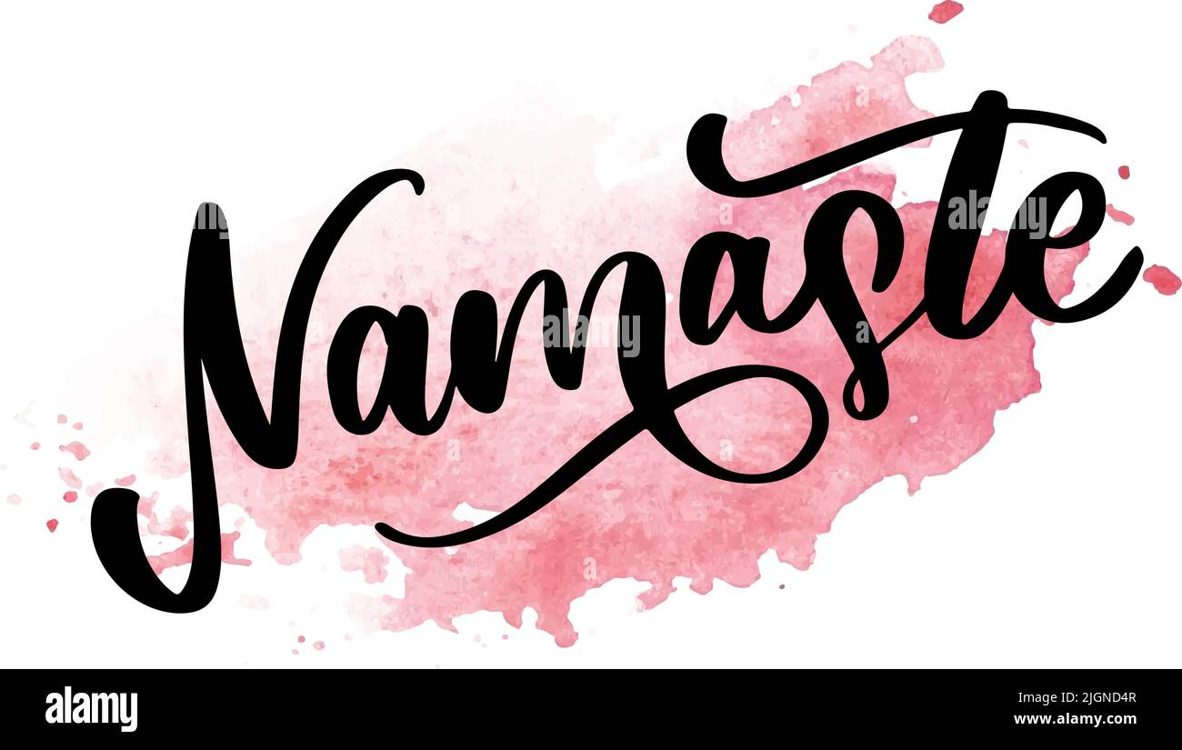 Namaste lettering Indian greeting, Hello in Hindi T shirt hand lettered ...