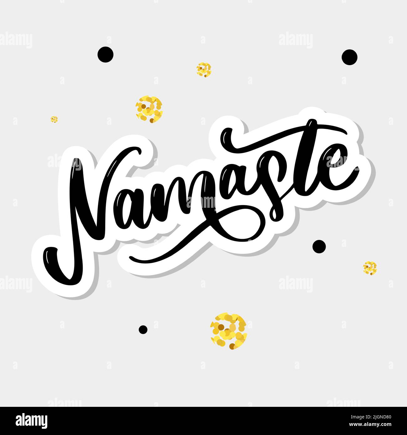 Namaste lettering Indian greeting, Hello in Hindi T shirt hand lettered ...